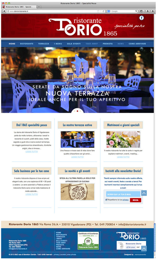 Neroavorio Digital Agency - Padova | Portfolio: Dorio Ristorante